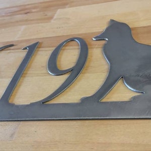 Custom Fox Address Sign | Modern Fix House Numbers Sign | Metal Fox ...