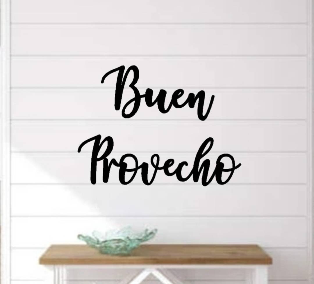 Buen Provecho Sign Buen Provecho Metal Sign Enjoy Your - Etsy