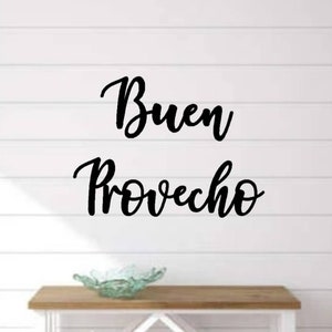 Buen Provecho Sign Buen Provecho Metal Sign Enjoy Your Meal Homemade ...