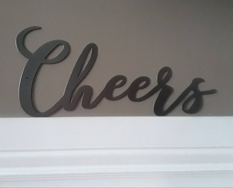 Cheers Sign Metal Cheers Sign Script Cheers Sign Script - Etsy