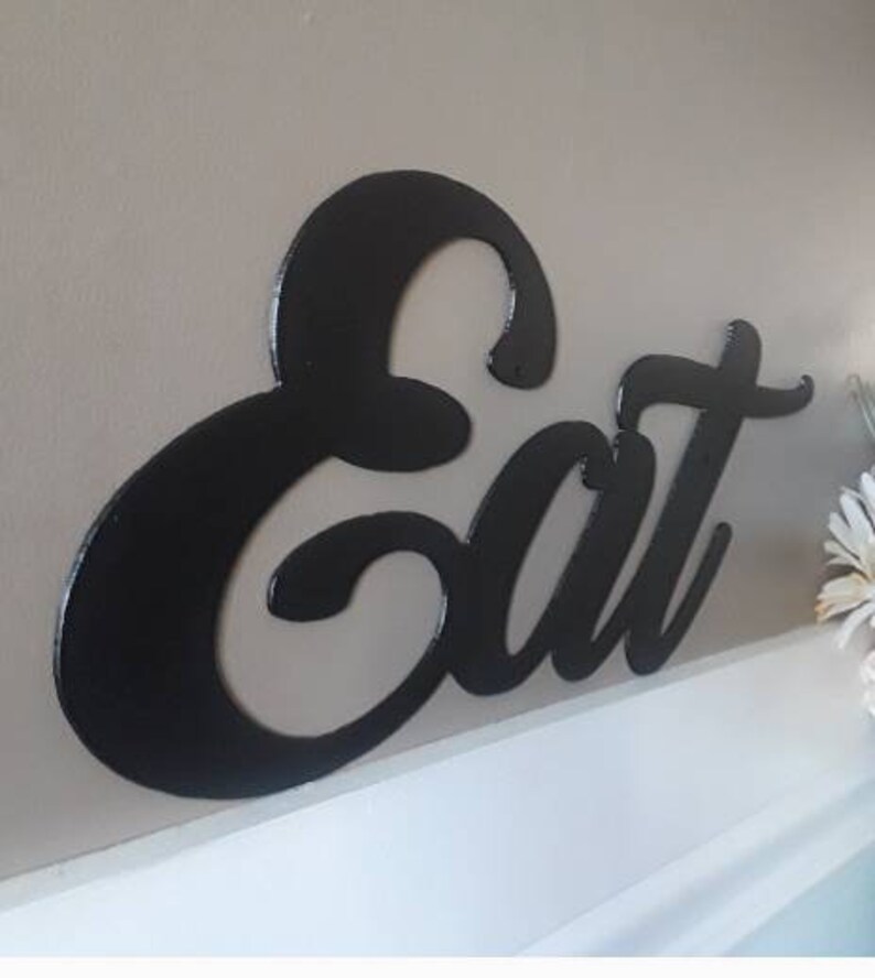 Eat Sign Cursive Eat Sign Metal Eat Sign Farmhouse Style - Etsy