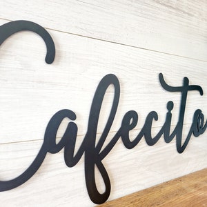 Cafécito Sign | Metal Coffee Bar Sign | Spanish Cafecito Sign | Metal ...