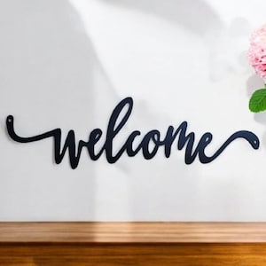 Welcome Sign, Metal Wall Sign, Custom Metal Wall Art, Front Door Decor ...