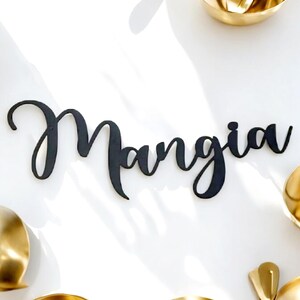 Mangia Sign | Mangia Metal Sign | Eat Sign | Mangia Tutti | Kitchen ...