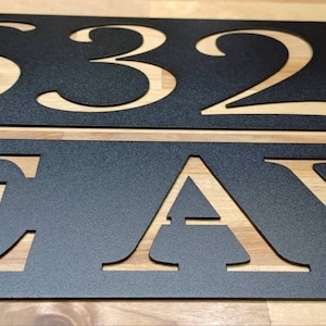 Large Number Address Plaque | Horizontal Address Sign | Metal Address ...