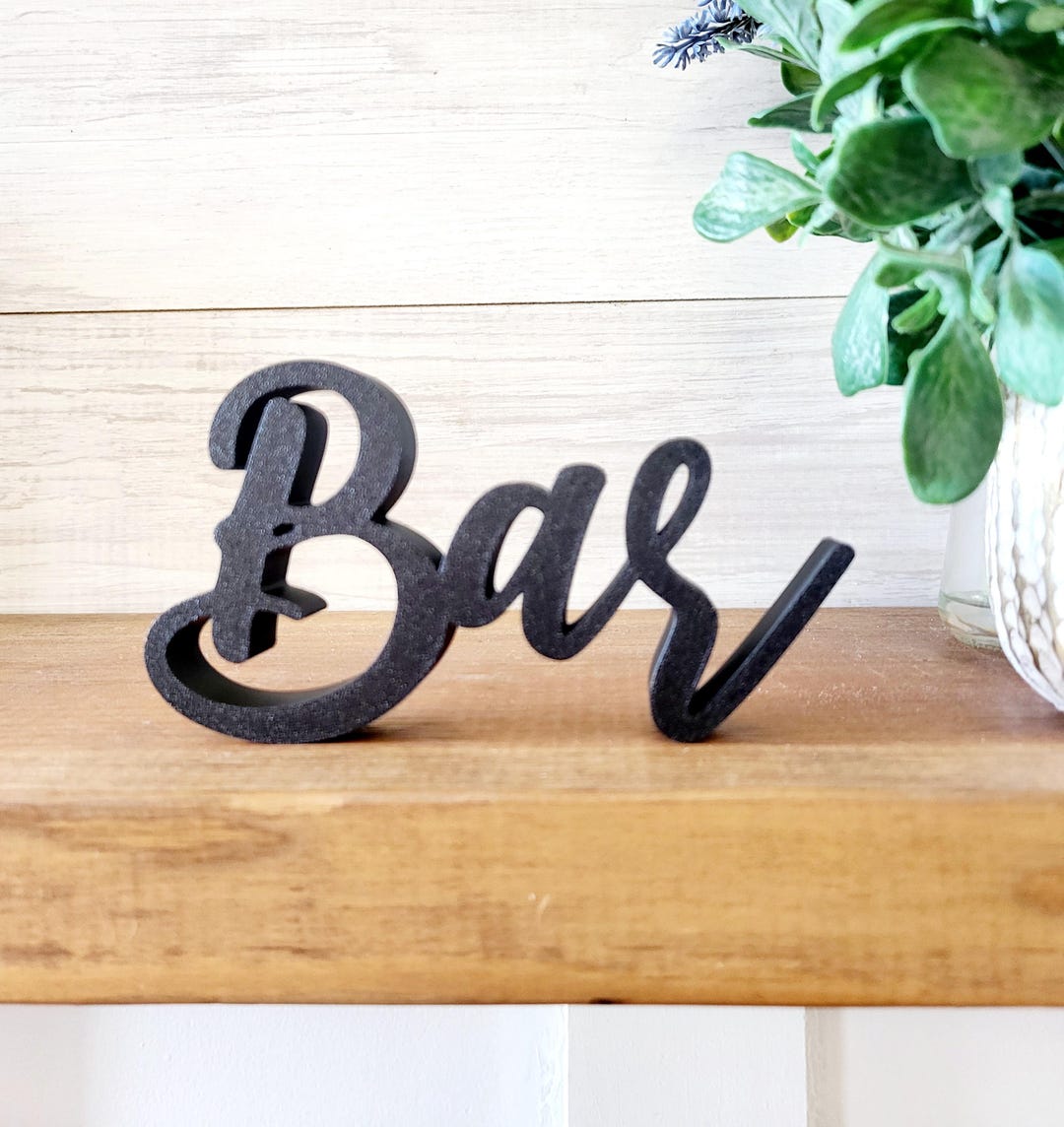 Freestanding Bar Sign | Farmhouse Bar Sign | Thick Bar Sign | Holiday ...