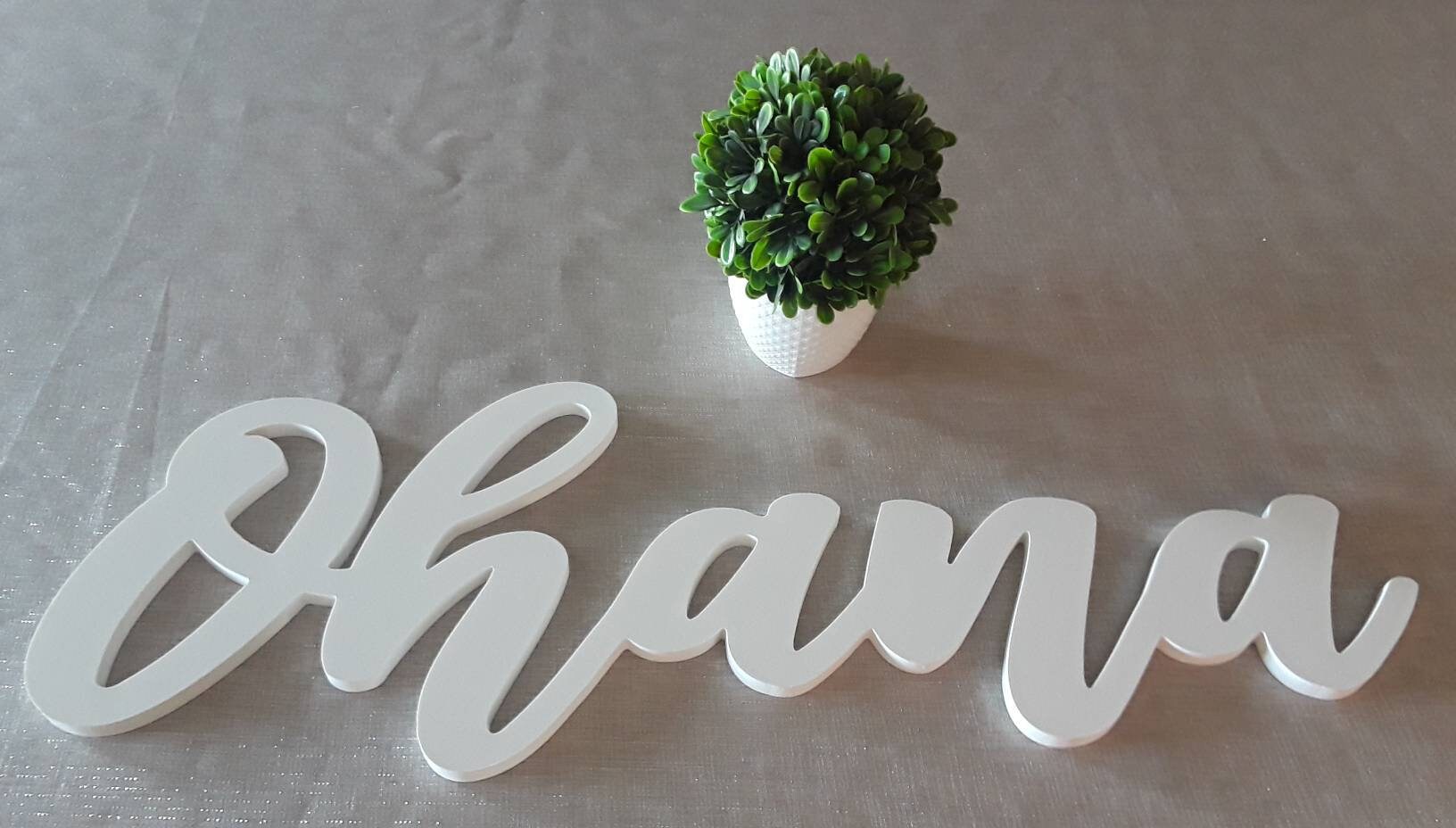 Freestanding Ohana Sign Wood Ohana Sign Hawaiian Decor | Etsy