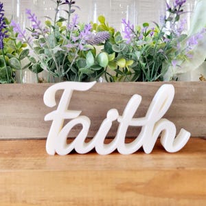 Freestanding Faith Sign | Believe Sign | Farmhouse Faith Sign | Thick ...