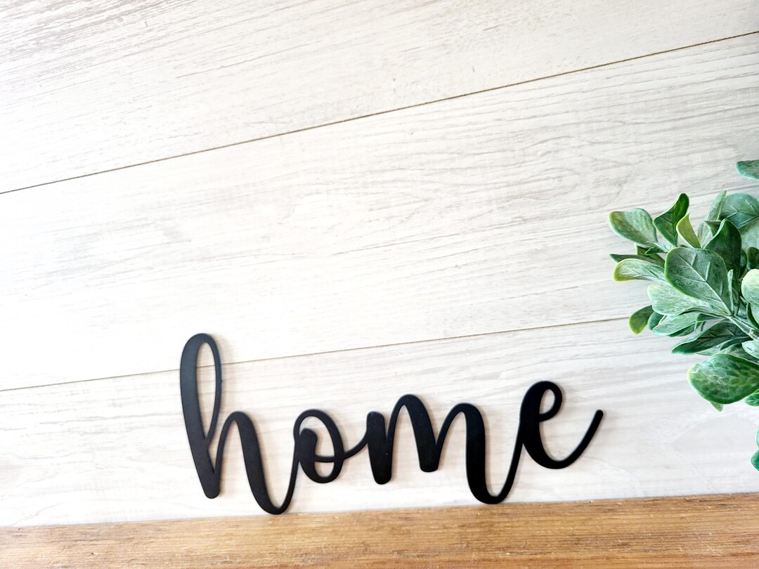 Home Sign | Modern Home Sign| Farmhouse Wall Decor | Metal Home Sign ...