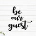 Be Our Guest Metal Signs Set of 3 Cursive Metal Words Guest Bedroom ...