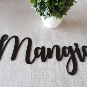 Mangia Sign Mangia Metal Sign Italian Kitchen Decor Eat - Etsy