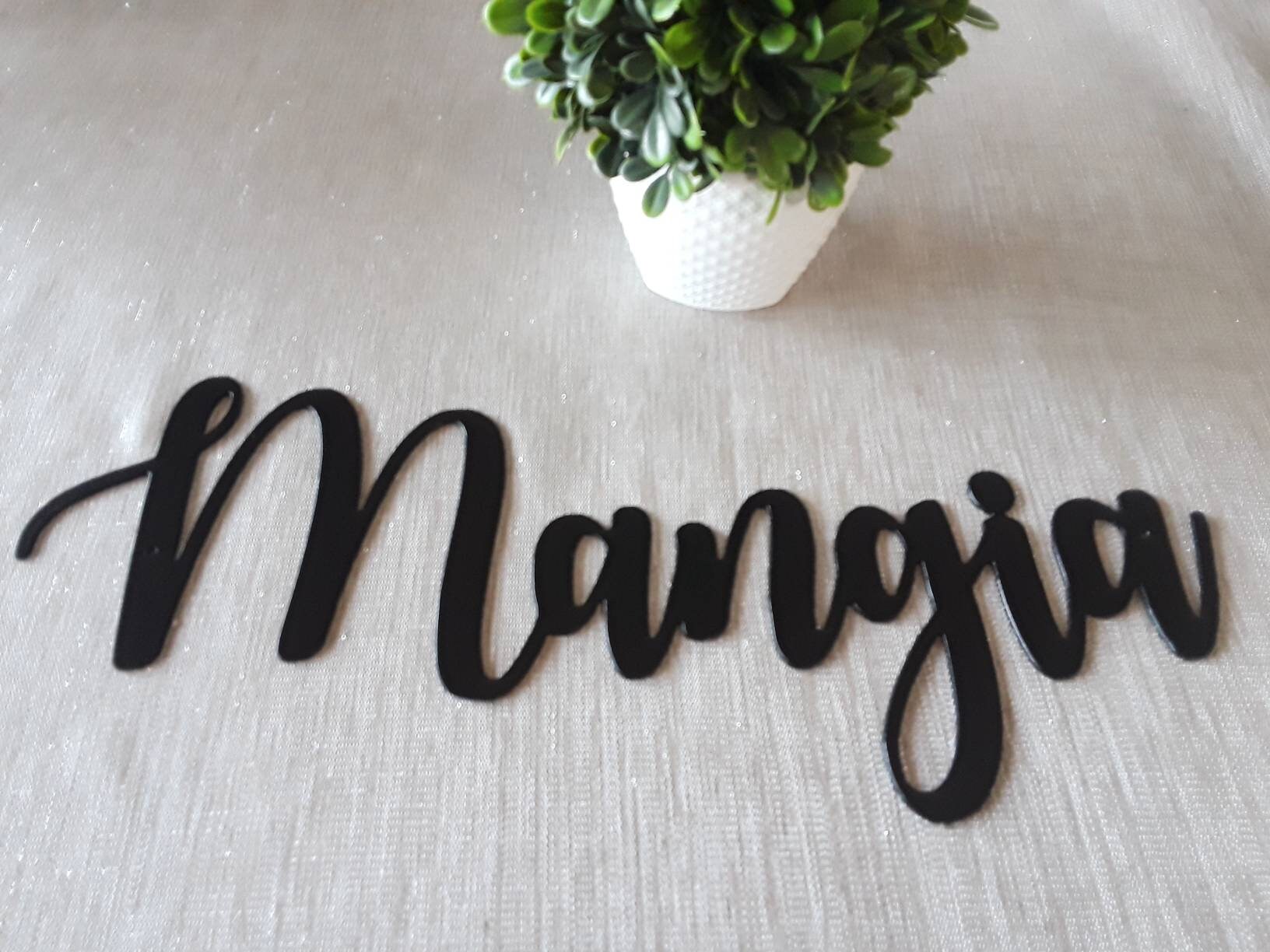 Mangia Sign Mangia Metal Sign Italian Kitchen Decor Eat - Etsy