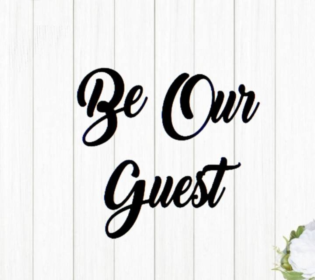 Be Our Guest Metal Signs Set of 3 Cursive Metal Words Guest Bedroom ...