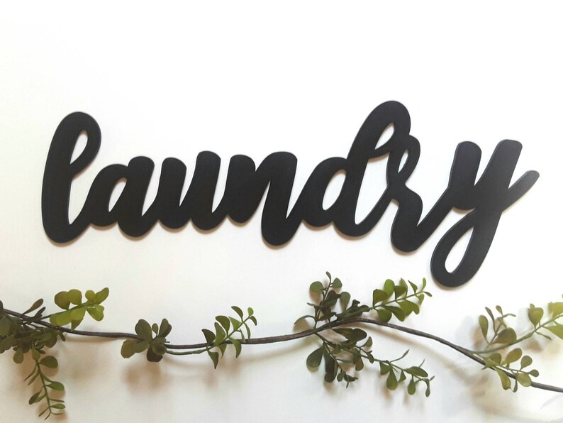 Laundry Room Sign Cursive Laundry Sign Script Laundry Sign - Etsy