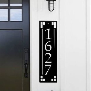 Arts and Craft Address Sign | Craftsman Address Plaque | Mission Style ...