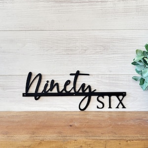 Cursive Address Sign | Modern House Numbers | Street Name Sign | Metal ...