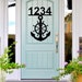 Anchor Address Sign Nautical House Numbers Steel Lake Ocean River ...