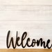 Welcome Sign Cursive Welcome Sign Metal Wall Sign Custom Metal Wall Art ...