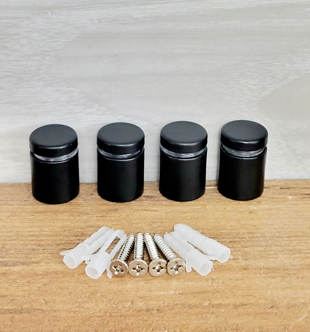 Black Sign Spacer Standoff Kit Standoffs 3/4 X 3/4 Inch Large Business ...