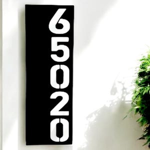 Vertical Metal Address Sign | Weatherproof Number Plaque - Etsy