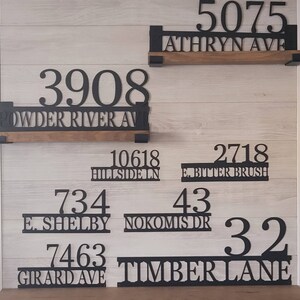 Custom Address Sign | Modern House Numbers | Street Name Sign | Metal ...