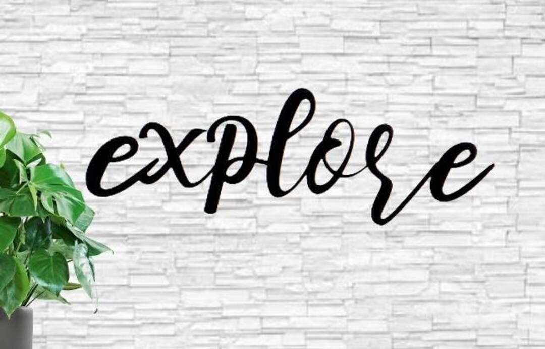 Explore Sign World Traveler Home Decor Cursive Explore - Etsy