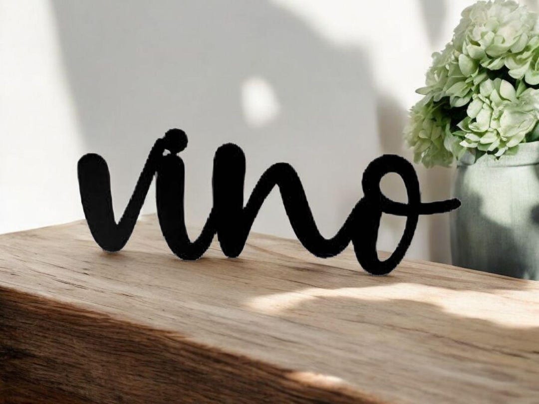 Freestanding Vino Sign | Italian Wine Sign | Cheers Sign | Thick Vino ...