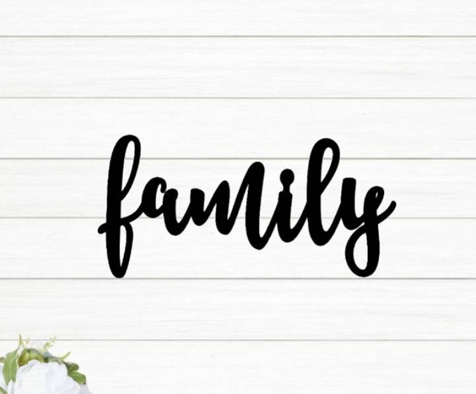 Family Metal Sign Home Decor Cursive Word Sign Family Sign - Etsy