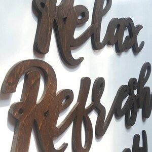 Relax Refresh Renew Bath Signs Relax Bathroom Sign Set of 3 Wood ...