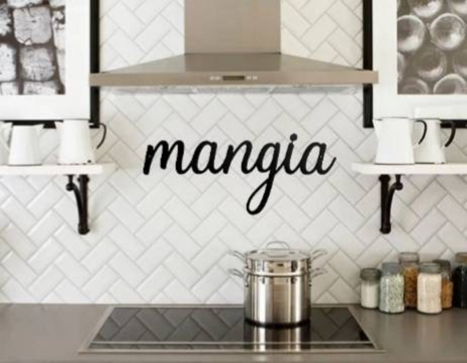 Mangia Sign | Mangia Metal Sign | Eat Sign | Mangia Tutti | Kitchen ...