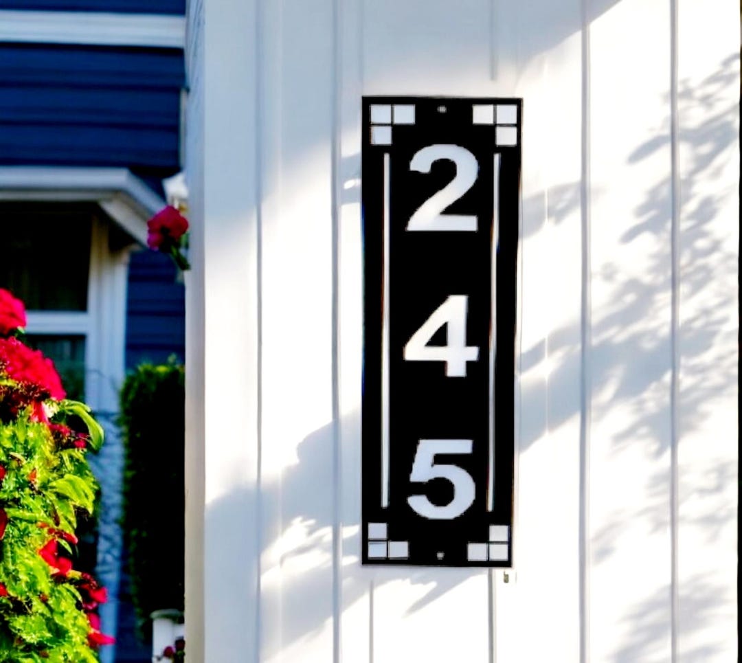 Arts and Craft Address Sign | Craftsman Address Plaque | Mission Style ...