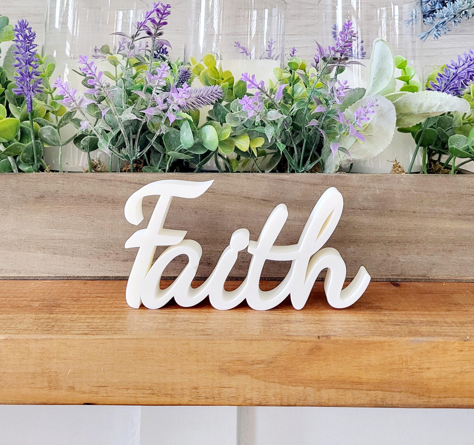 Freestanding Faith Sign | Believe Sign | Farmhouse Faith Sign | Thick ...