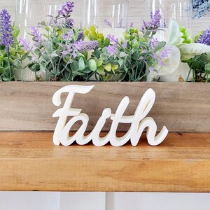 Freestanding Faith Sign | Believe Sign | Farmhouse Faith Sign | Thick ...