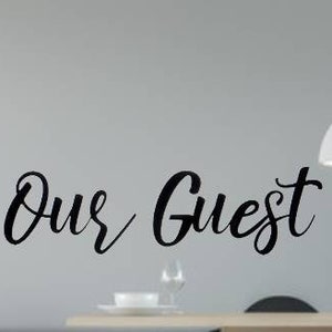 Be Our Guest Metal Signs Set of 3 Cursive Metal Words Guest Bedroom ...