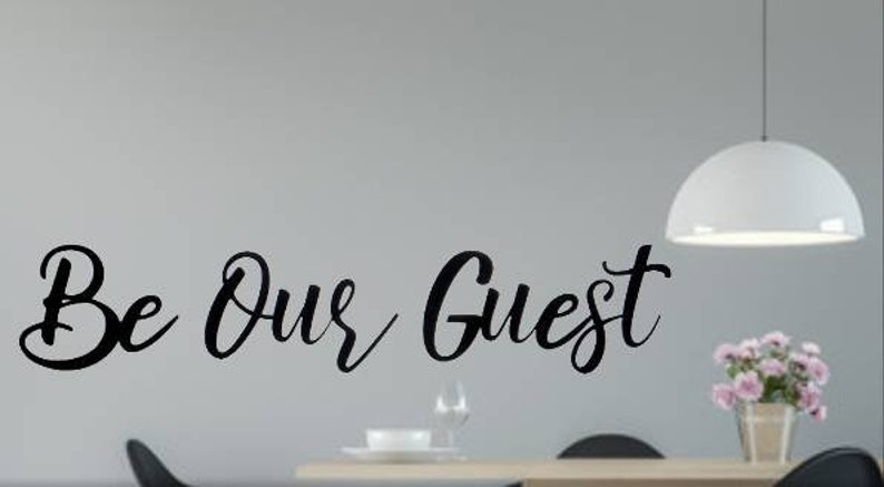 Be Our Guest Metal Signs Set of 3 Cursive Metal Words Guest - Etsy UK