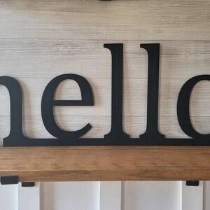 Hello Metal Sign Hello Entryway Sign Hello Metal Word Front Door Decor ...