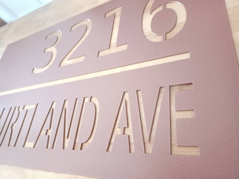 Modern Address Sign Custom Metal Address Sign Rectangle - Etsy