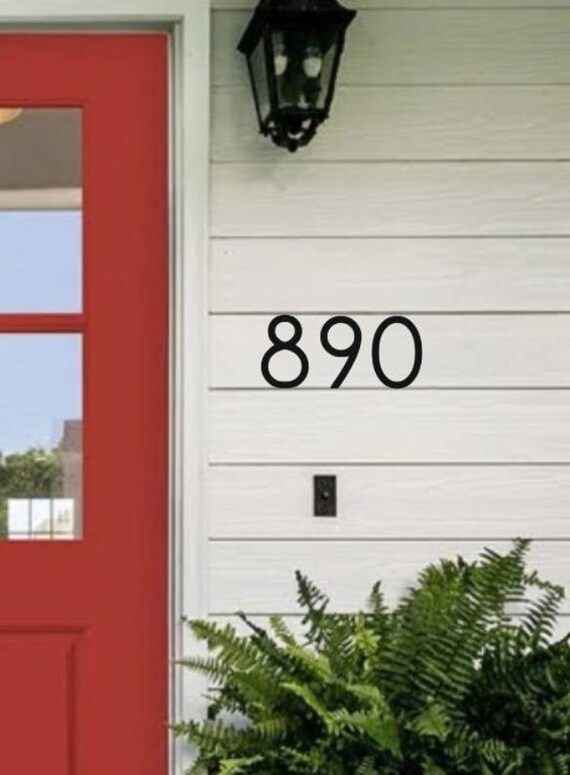 3 Modern Mailbox Numbers Metal Address Numbers and | Etsy