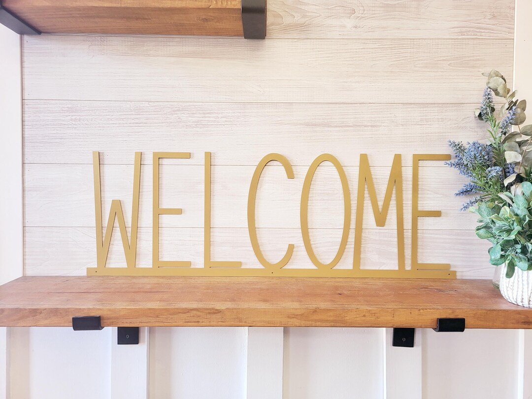 Welcome Metal Sign | Entryway Welcome Sign | Welcome Metal Word | Front ...