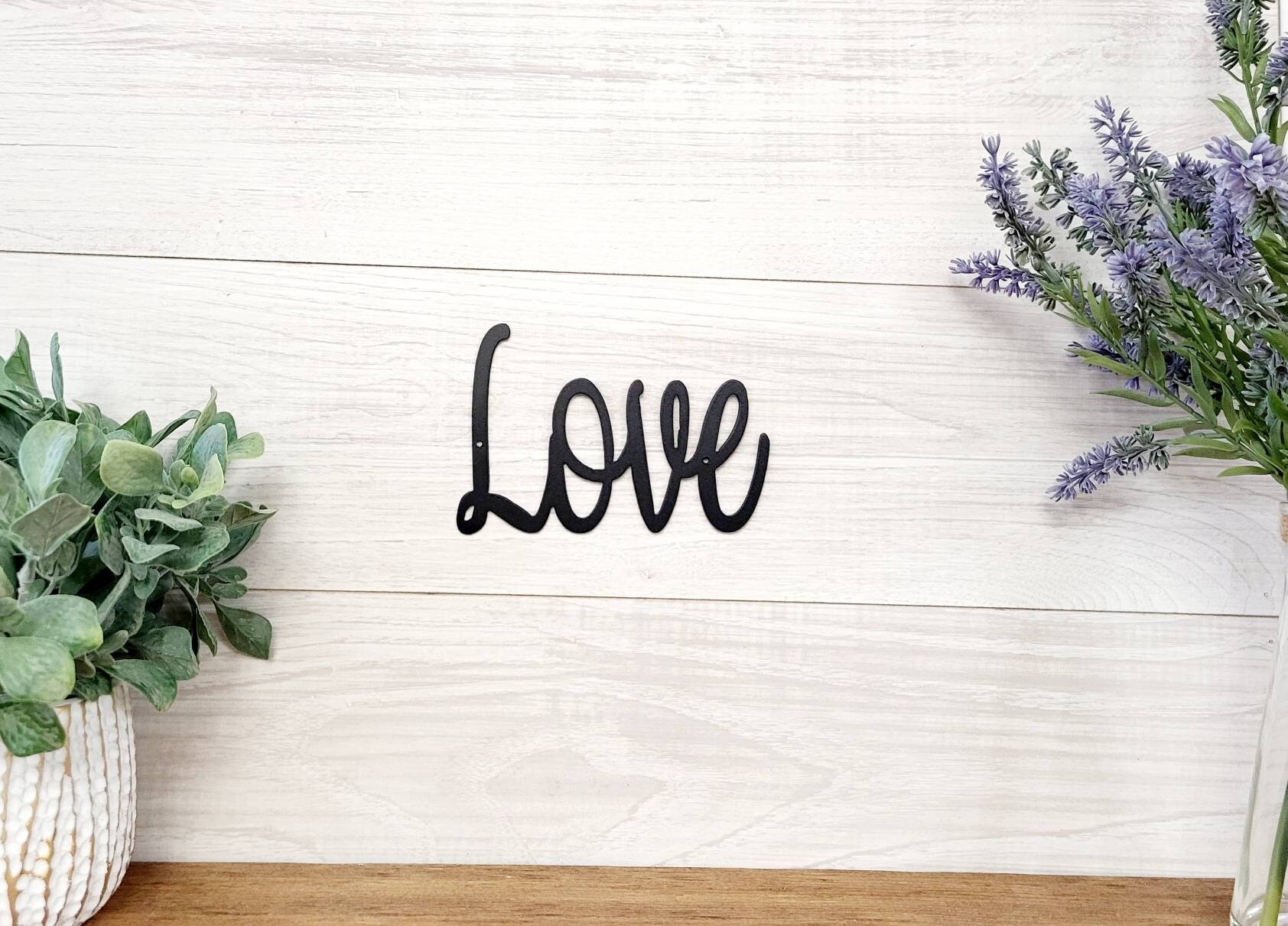 Love Metal Sign Love Sign Love Metal Word Cursive Love Home - Etsy