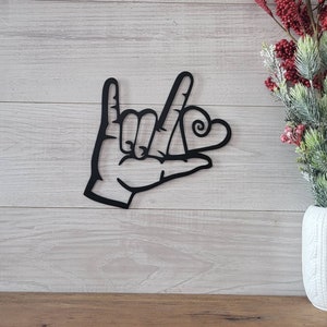 ASL I Love You Sign | I Love You Sign | American Sign Language Decor ...