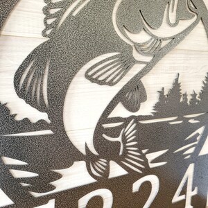 Bass Fish Address Sign | Fish Address Sign | Fishing House Number ...