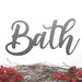 Bath Sign | Cursive Bathroom Sign | Metal Bath Sign | Cursive Word Sign ...