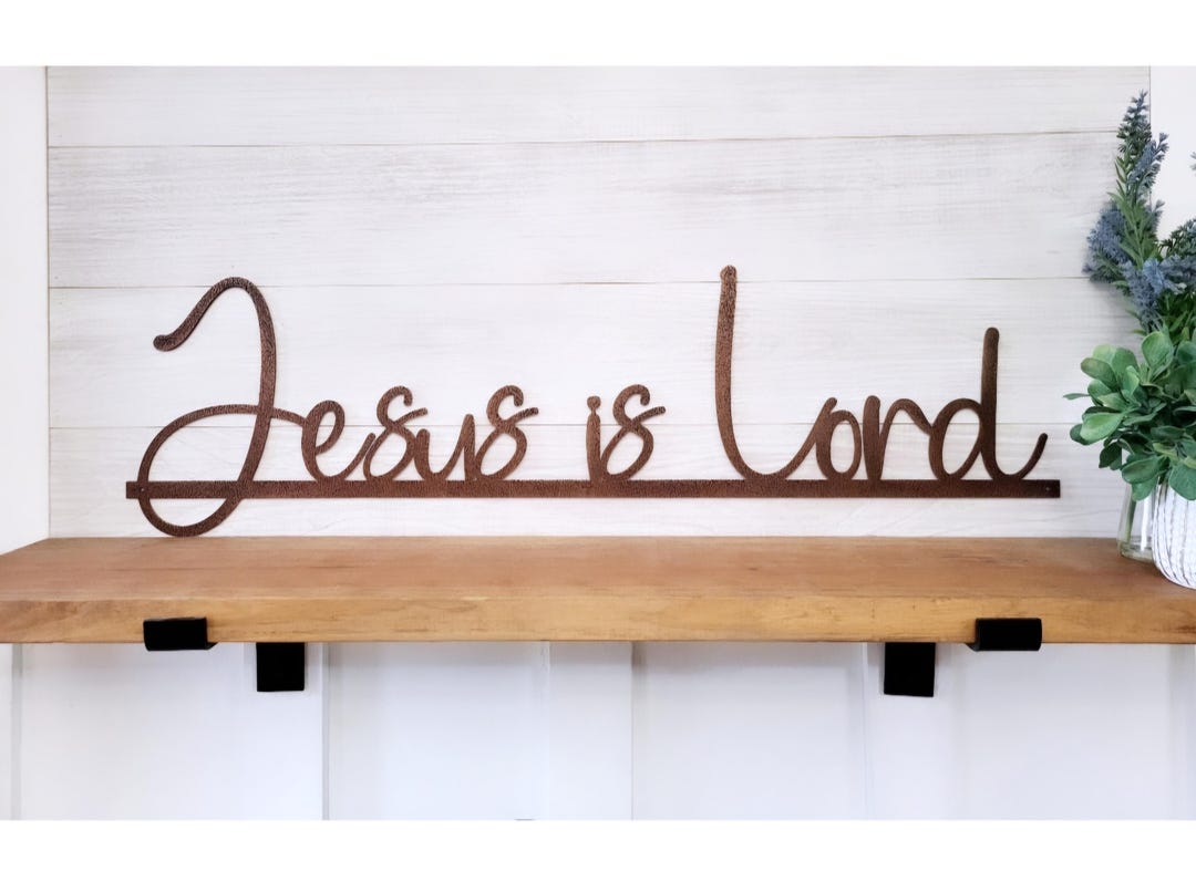 Personalized Family Name Sign | Jesus is Lord Sign | Wedding Anniversary Gift | Last Name Sign ...