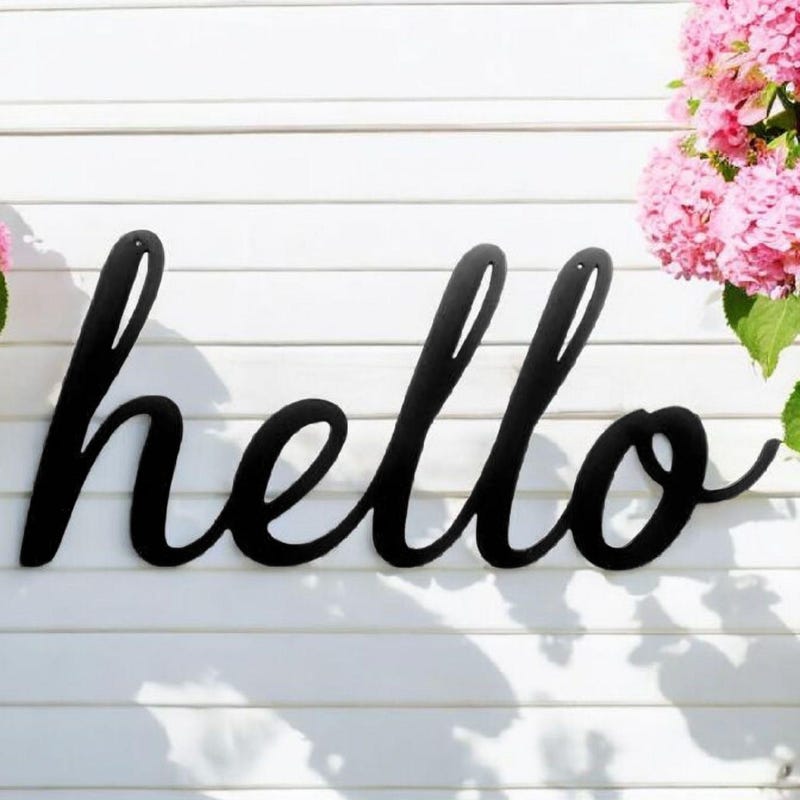 Hello Sign - Etsy