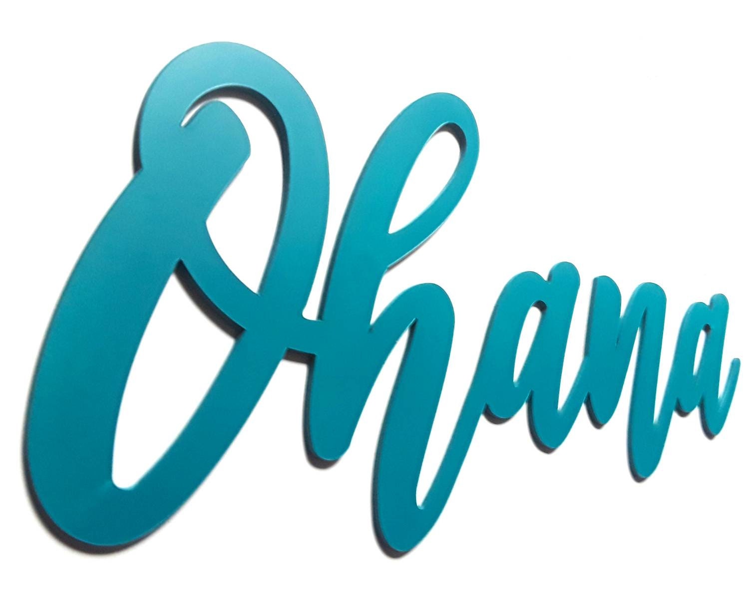 Ohana Sign Metal Ohana Sign Cursive Ohana Sign Hawaii - Etsy.de