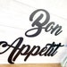 Bon Appetit Sign | Bon Appetit Metal Sign | Enjoy Your Meal | Homemade ...