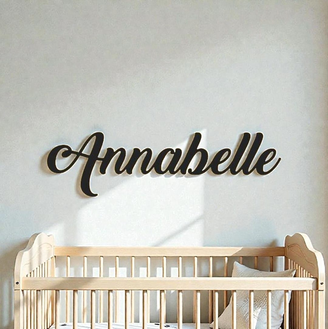 Custom Metal Baby Name Sign, Nursery Wall Decor - Etsy