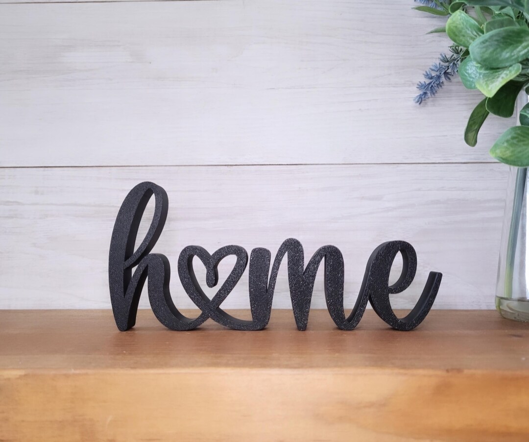 Freestanding Home Sign | Modern Farmhouse Home Sign | Love Home Heart ...