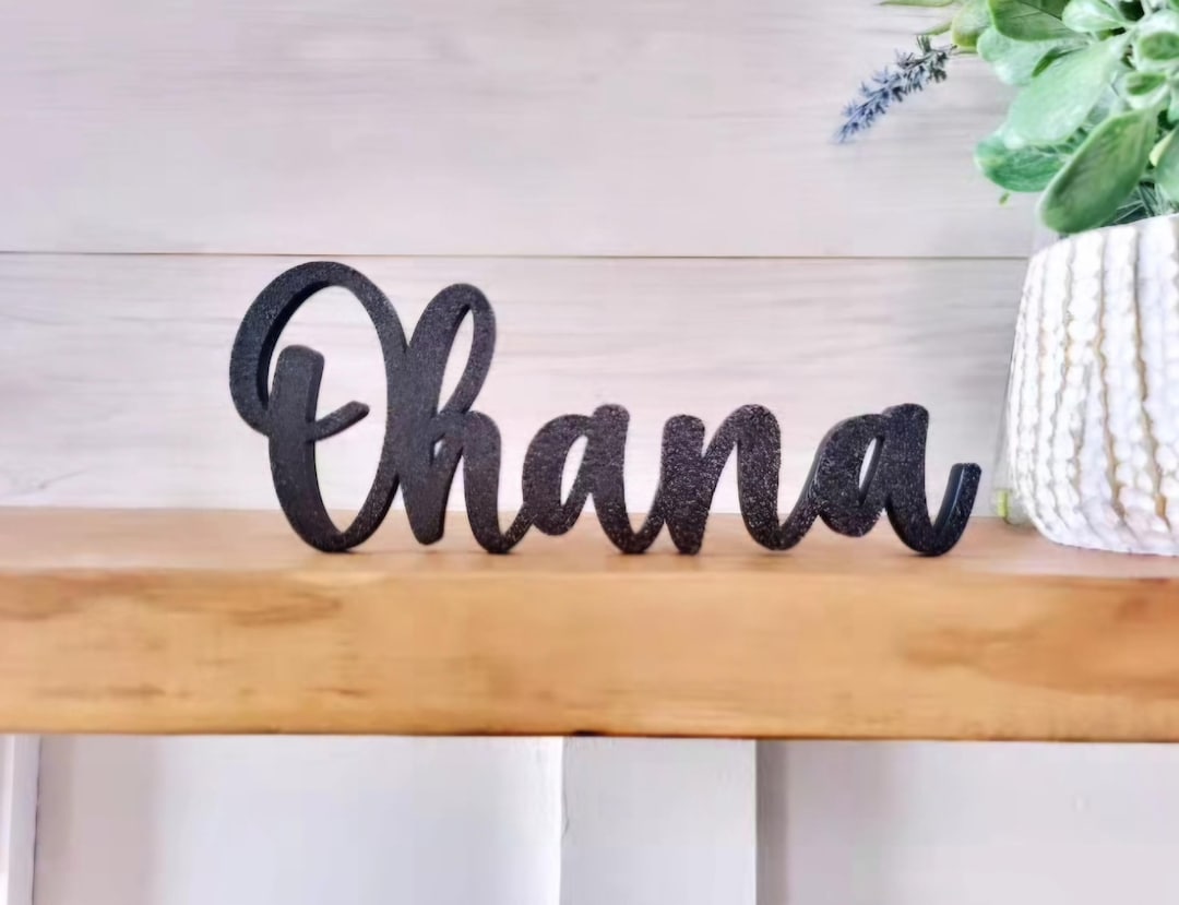 Freestanding Ohana Sign | Ohana Sign | 3/4 Inch Thick Family Sign ...